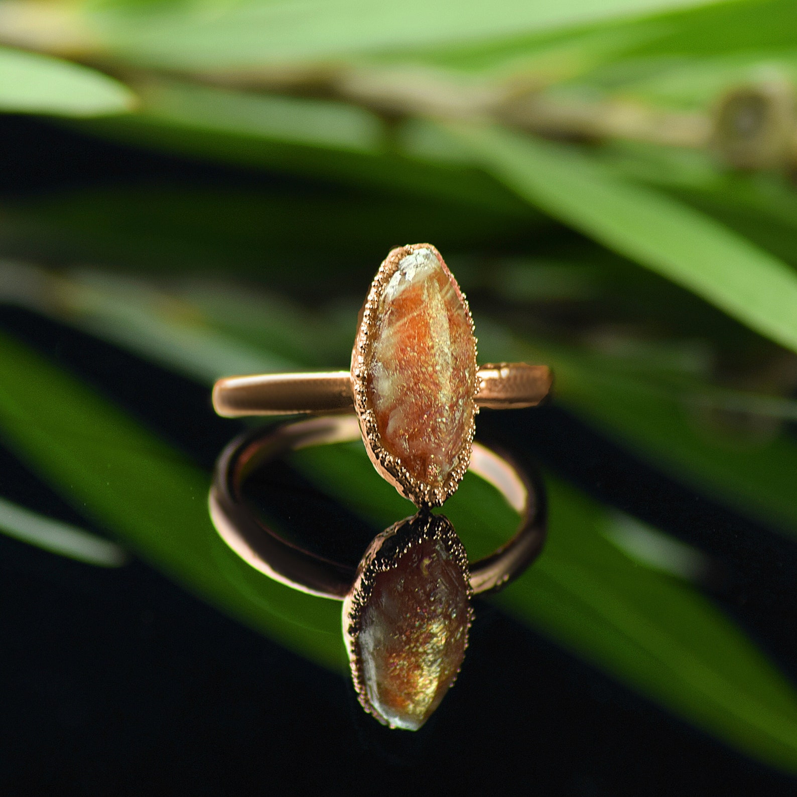 Sun Stone Ring Gemstone Ring Handmade Ring Ring for Her - Etsy