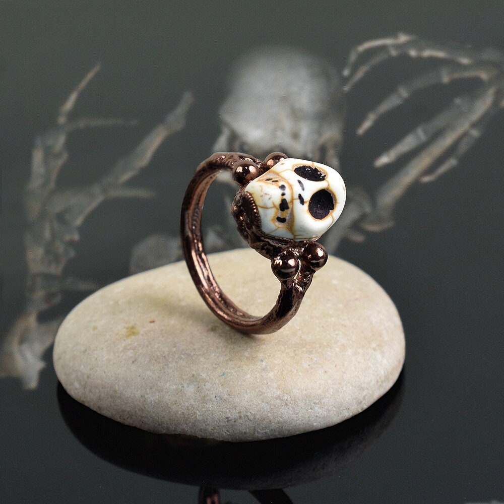Three Skulls Ring - Etsy Singapore Three Skulls Ring - Etsy Singapore