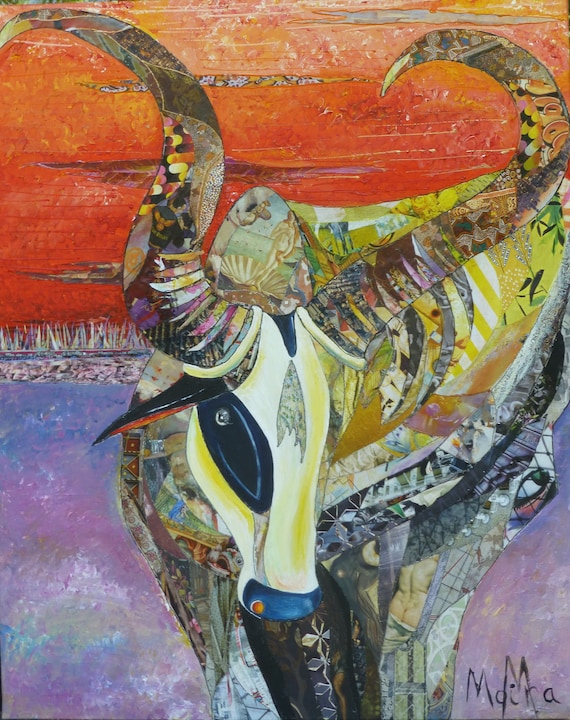 Boris Original Signed Painting. Modern Painting. Animal - Etsy