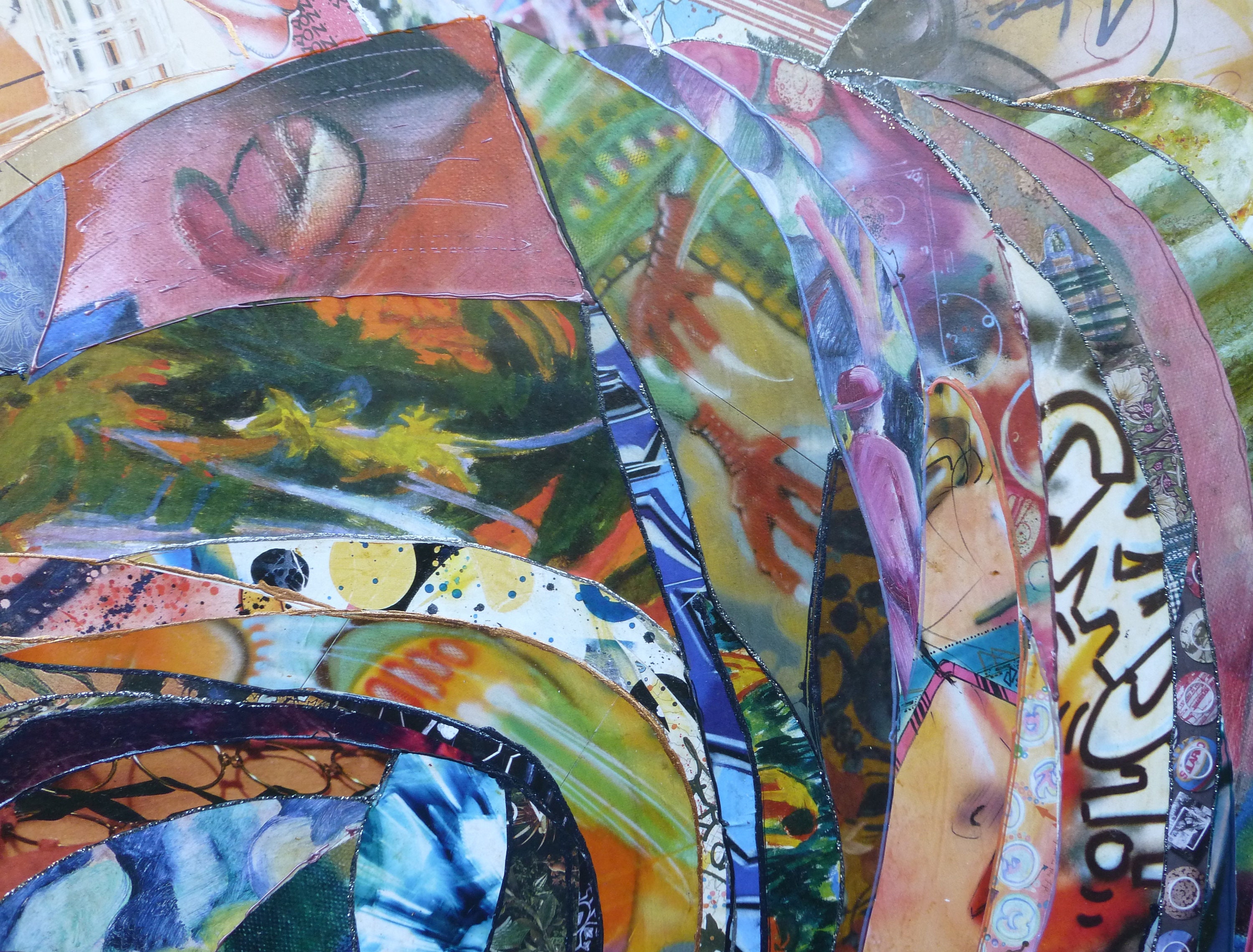 Street Art, Artwork. Made With Collages and Acrylic Paint. Only One in ...