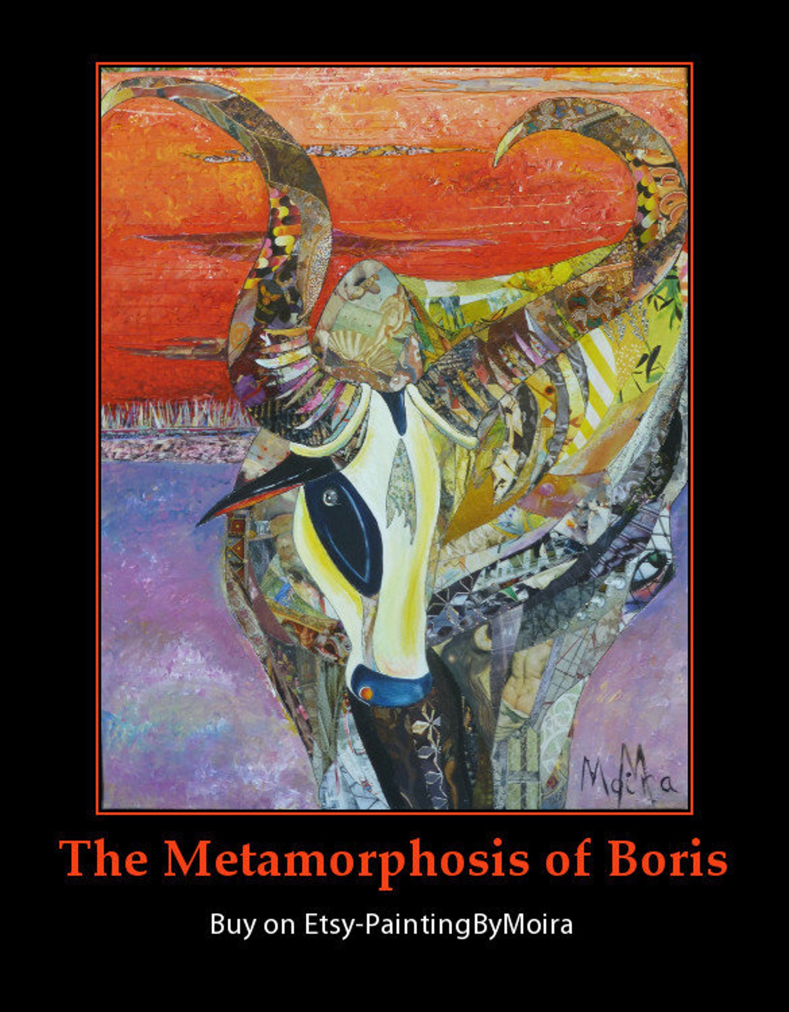 Boris Original Signed Painting. Modern Painting. Animal - Etsy