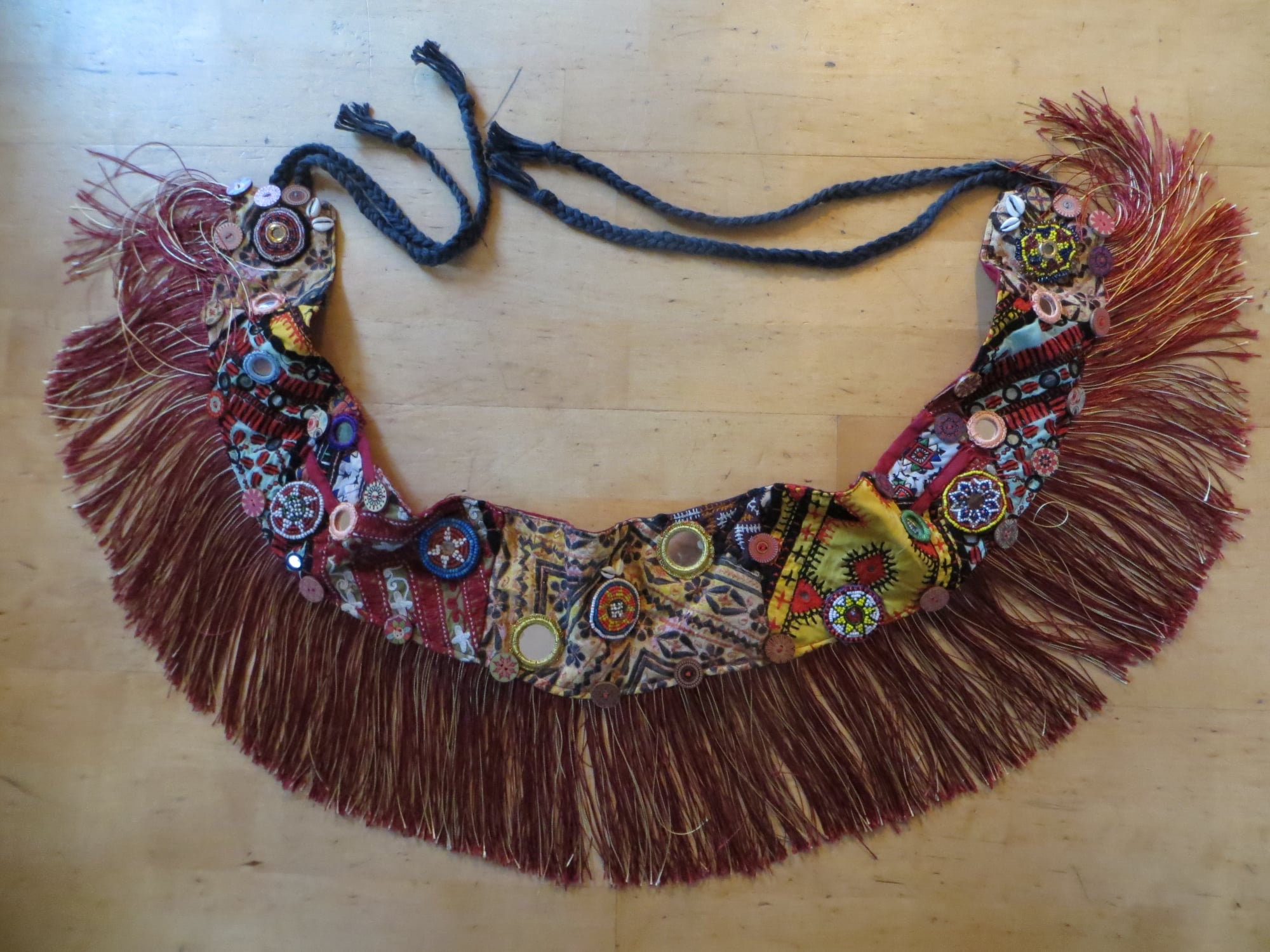 Bellydance Tribal Belt ATS Fusion Style Belly Dance Costume Fringe Belt ...