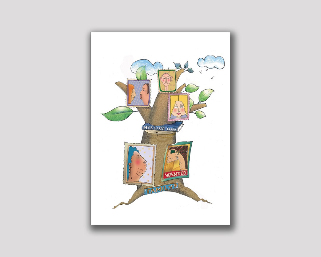 Family Tree Card: Folded Greeting Card - Etsy