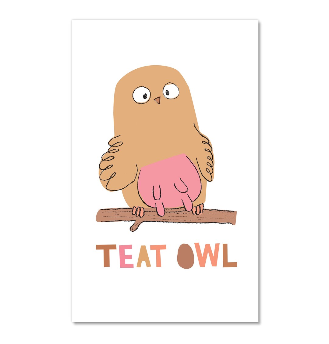 TEAT OWL Tea Towel - Etsy