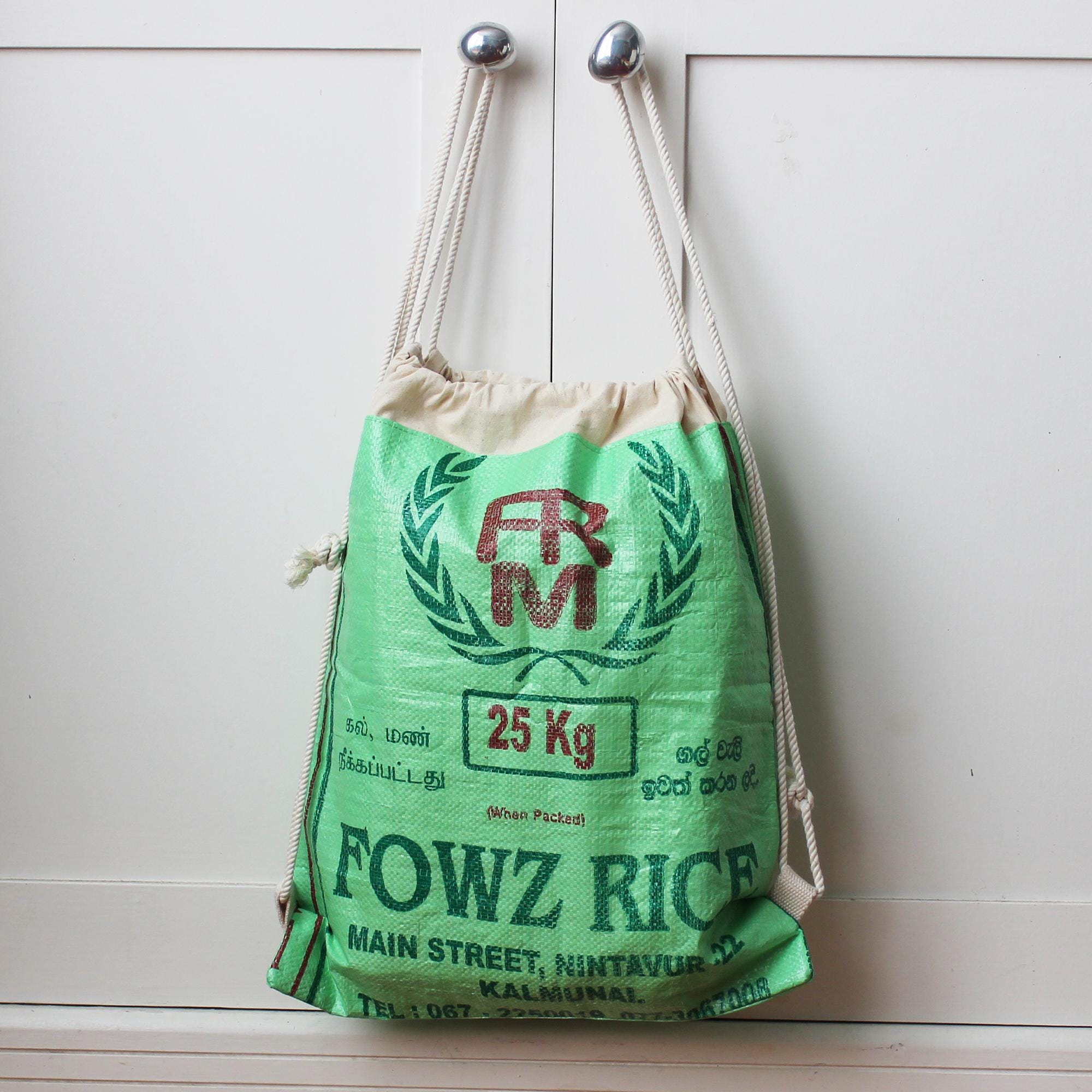 Rice Sack Drawstring Backpack - 7 Colours - Etsy
