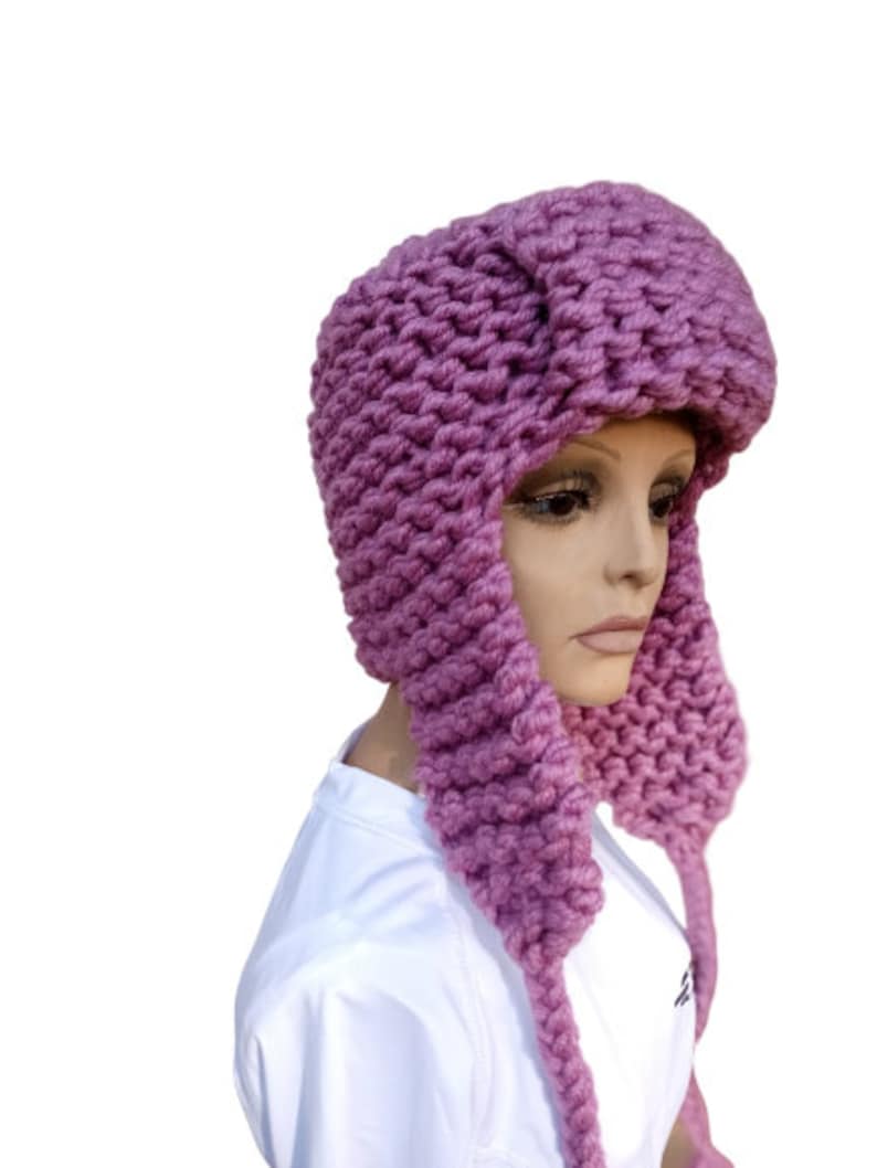 Easy Beginner Trapper Hat Knitting Pattern, Ushanka Hat Knitting ...