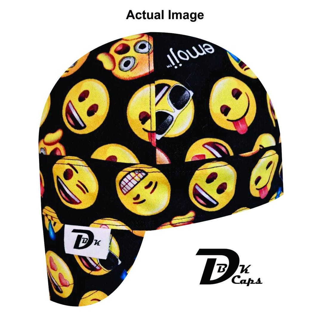 Black Emoticon Welding Cap - Etsy