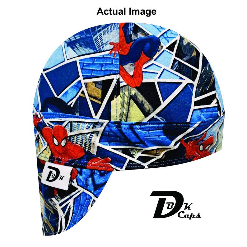 Blue Spiderman Welding Cap - Etsy