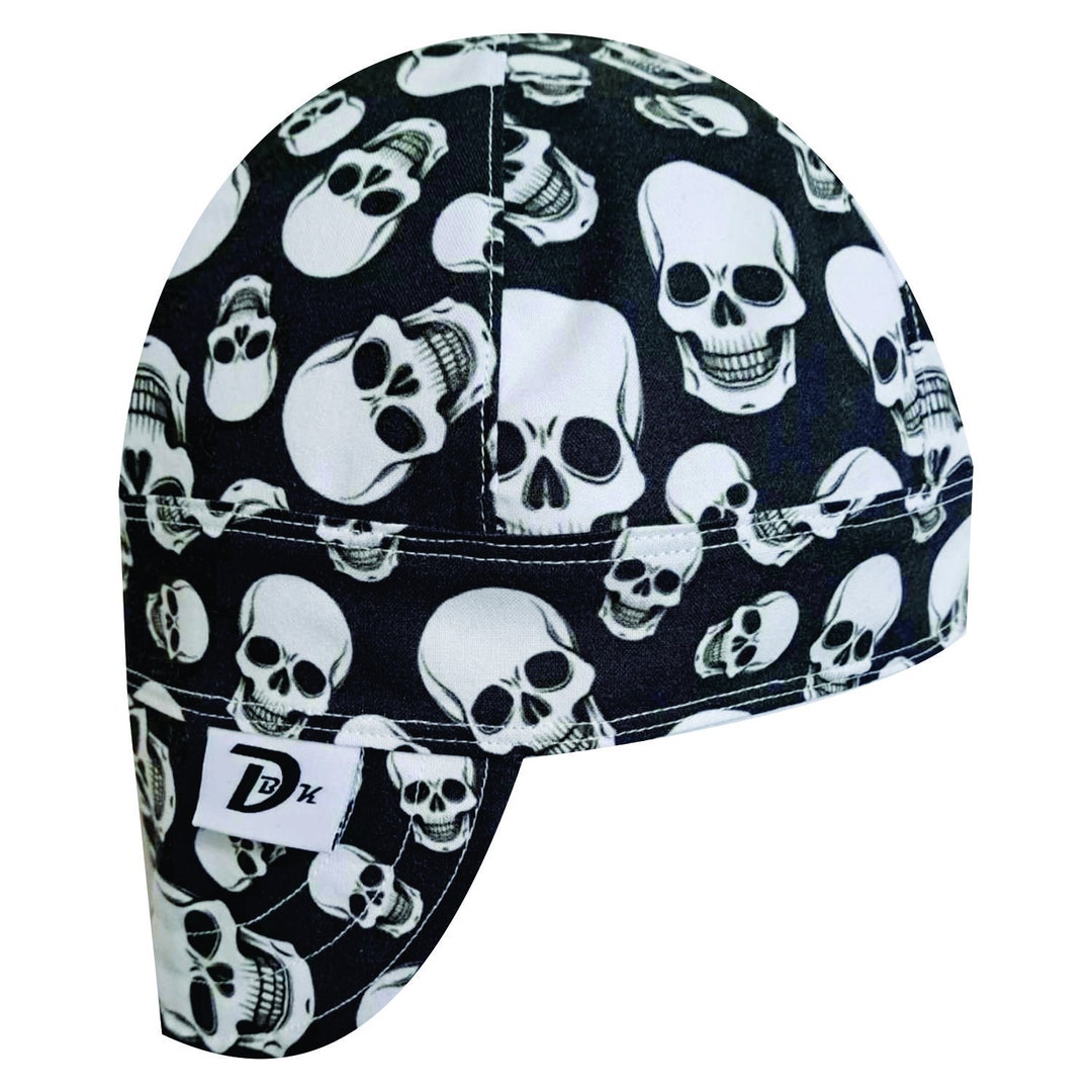 Black Smiley Skull Welding Cap - Etsy