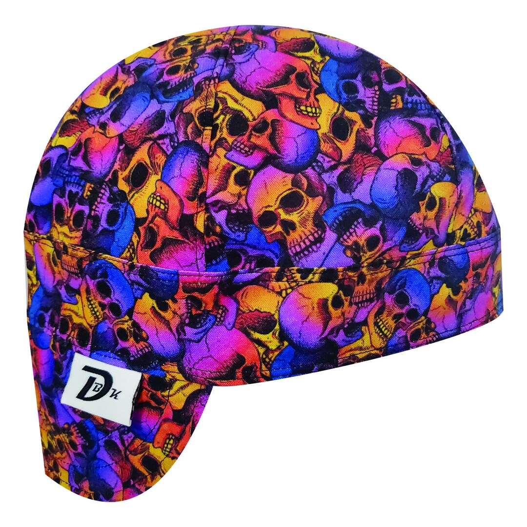 Purple Light Skull Welding Cap - Etsy