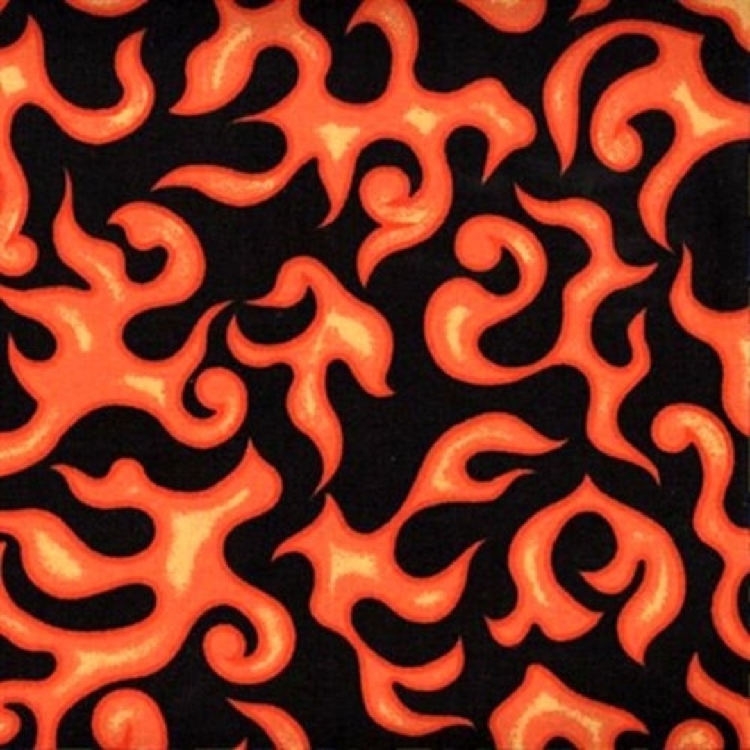 Flames Print Fabrics - Etsy