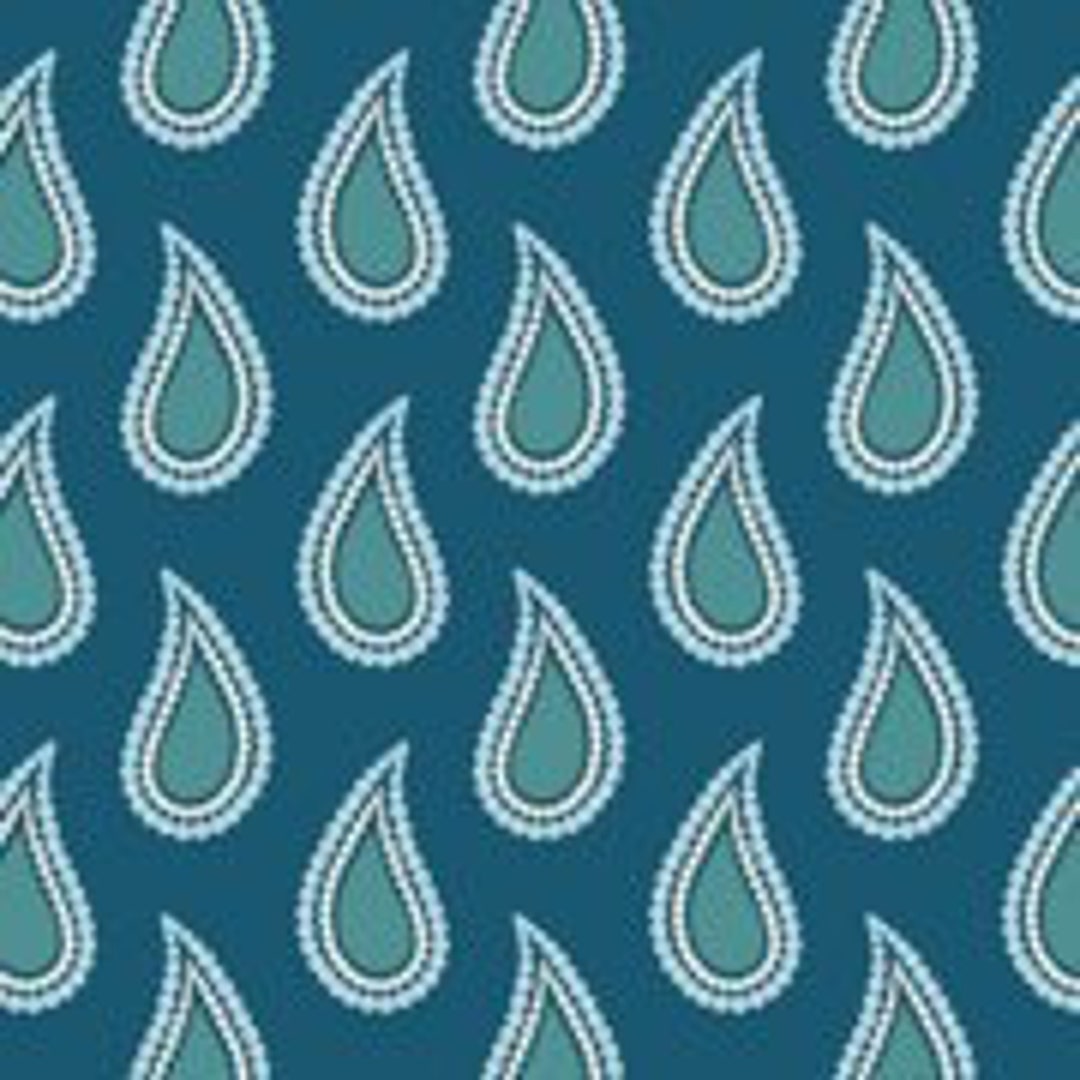 Blue Tear Drop Fabric - Etsy