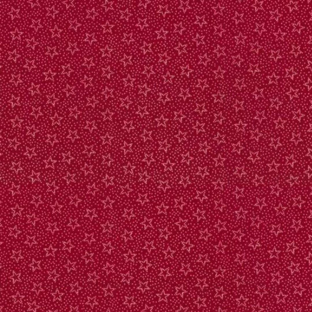 Red Patriotic Star Fabric - Etsy