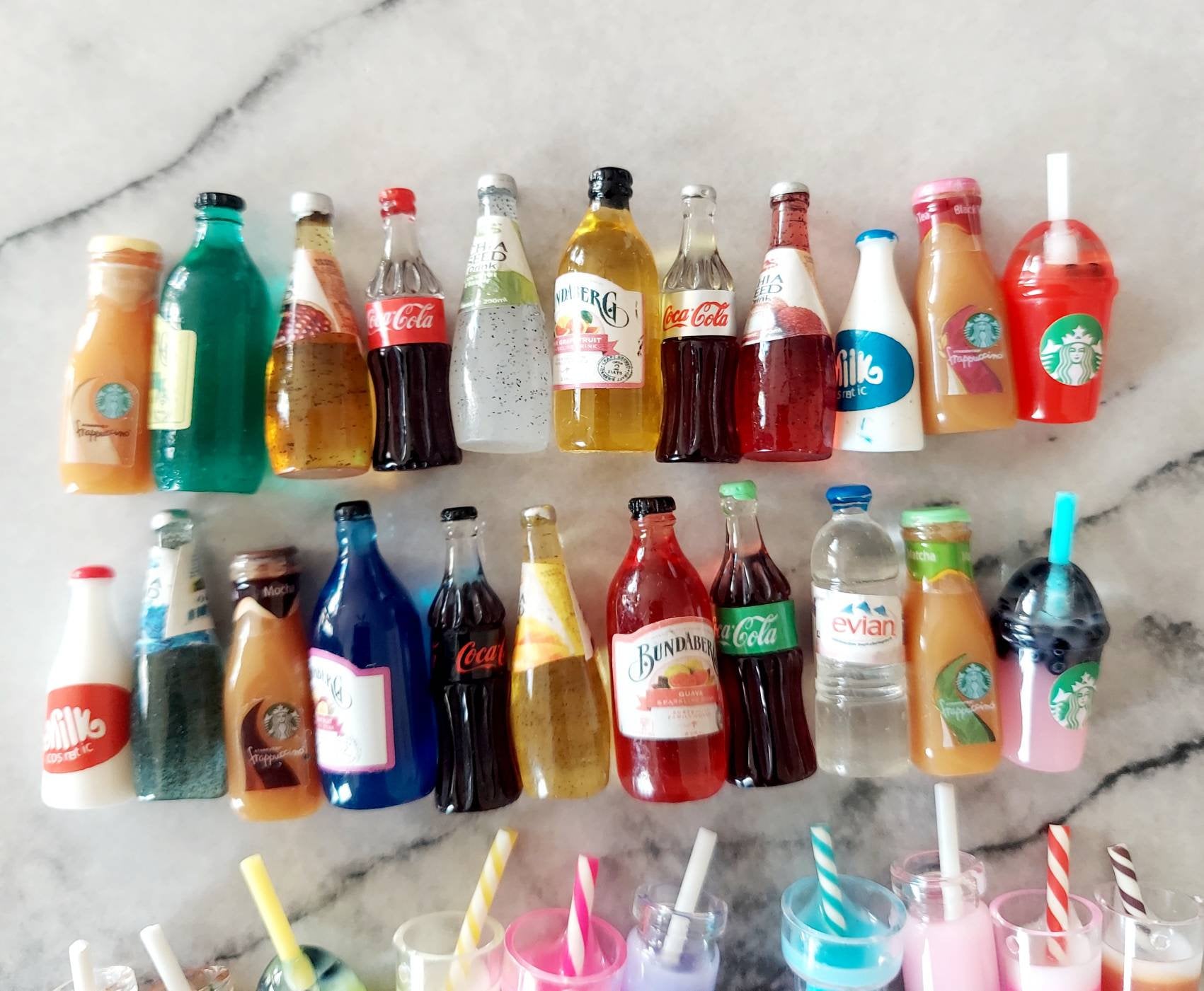 8pc Variety Mix Miniature Dollhouse Drinks - Etsy
