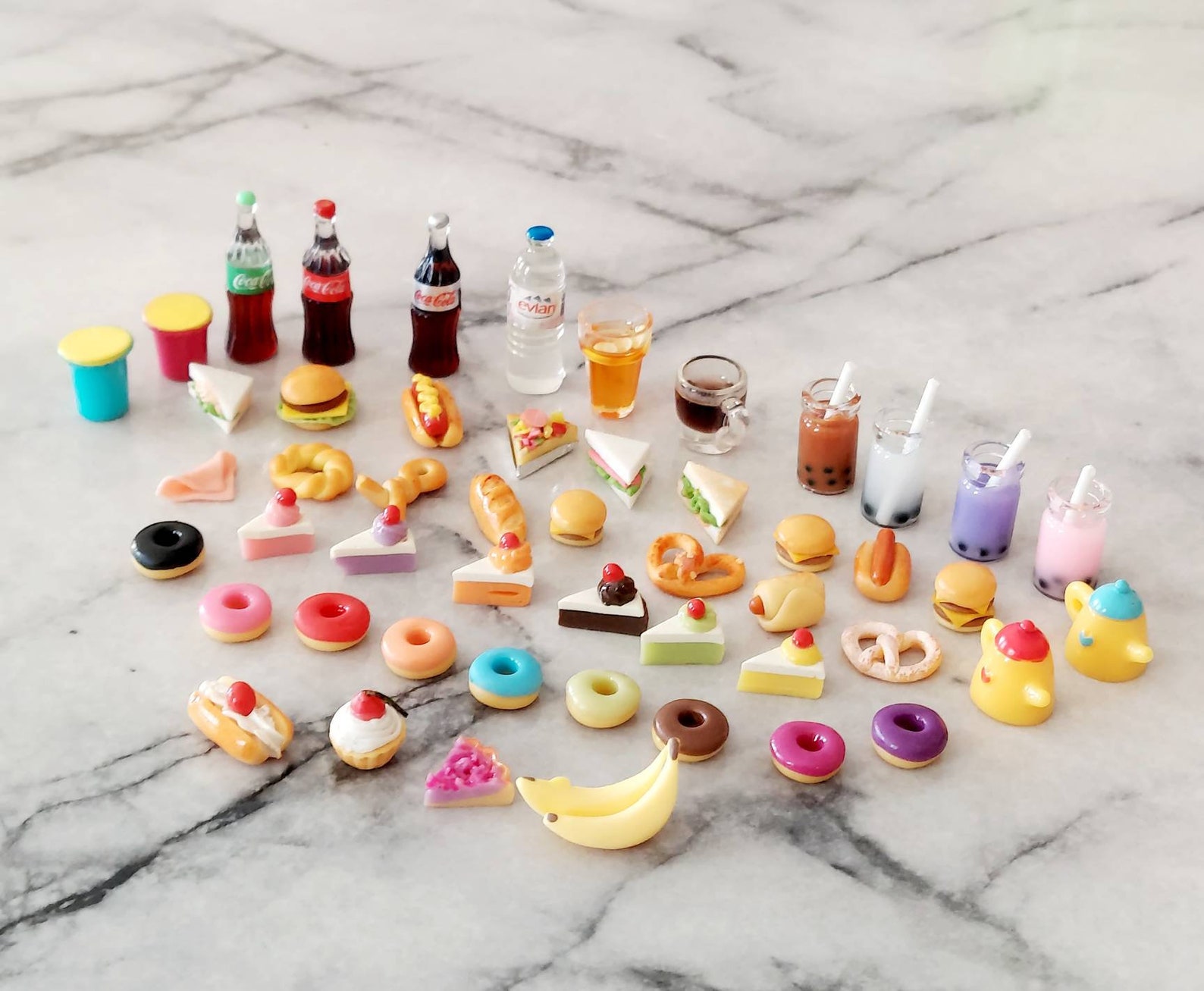 10pc Miniature Food and Drinks - Etsy