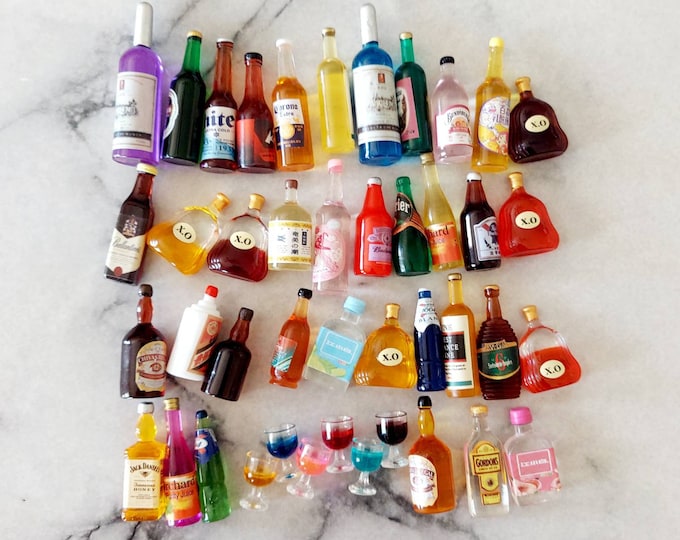 8pc Miniature Wine Beer Bar Drinks - Etsy