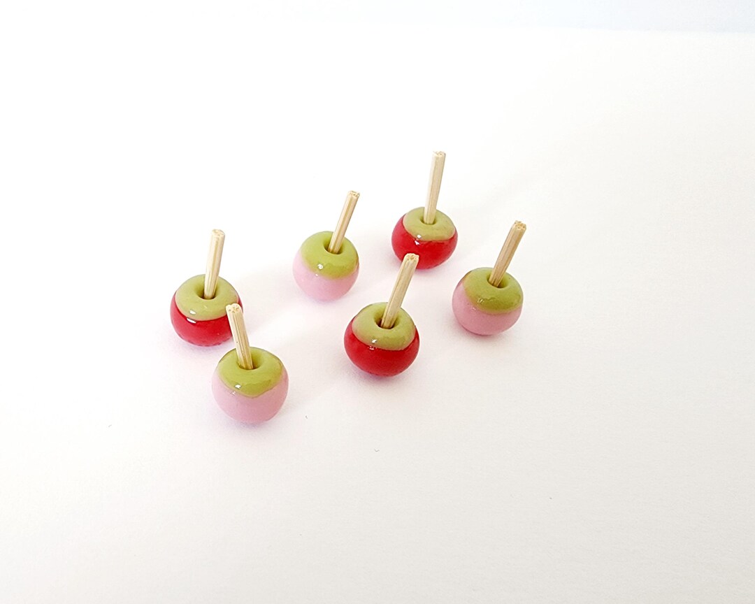 Miniature Dollhouse Candy Apples Red Pink Mixed - Etsy