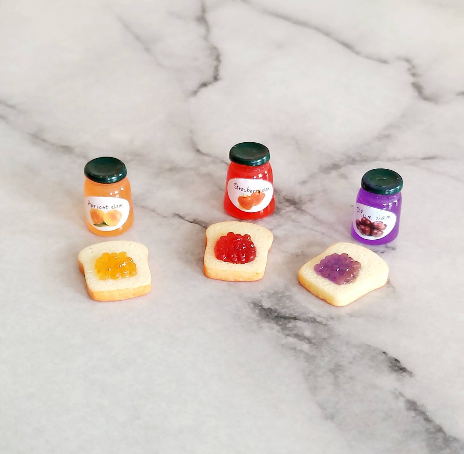 Miniature Jelly Jam & Toast 6pc Set - Etsy