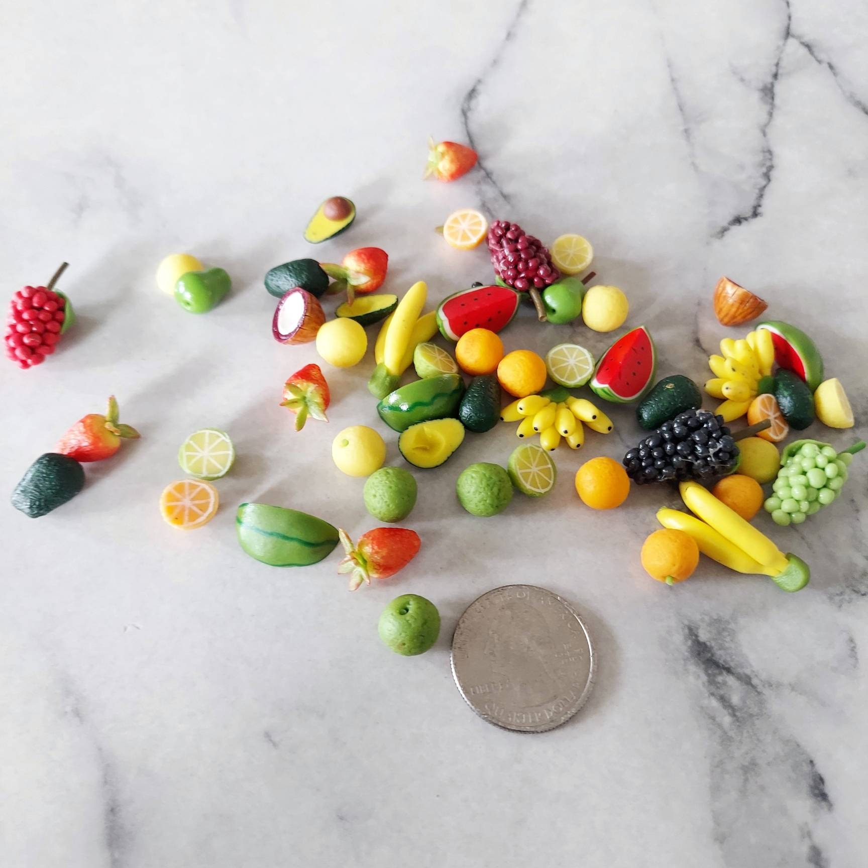 8pc Miniature Mixed Fruit 1:12 Scale - Etsy