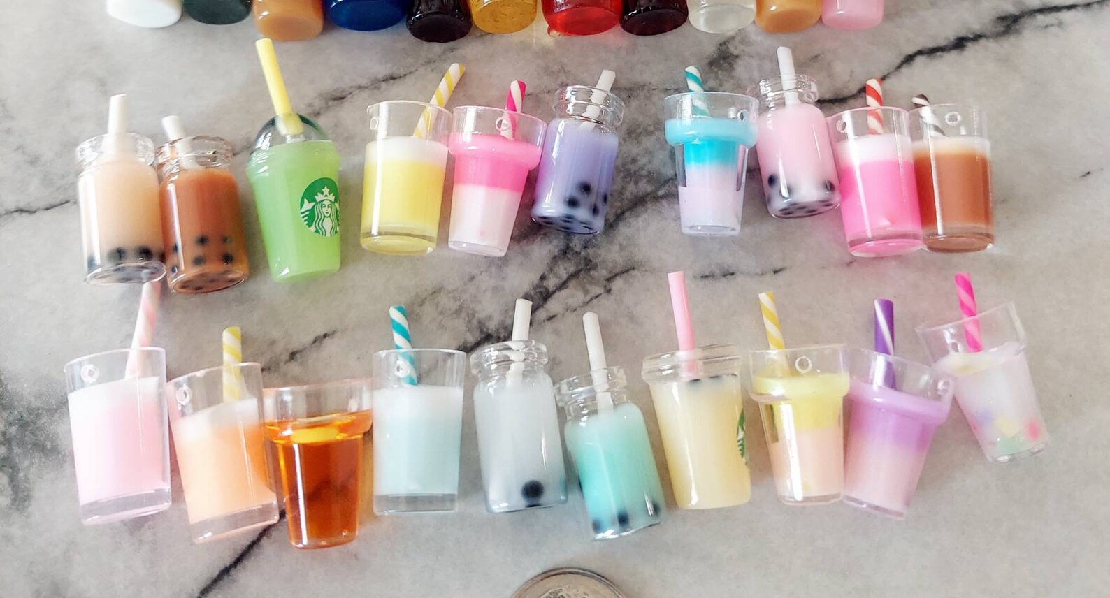 8pc Variety Mix Miniature Dollhouse Drinks - Etsy