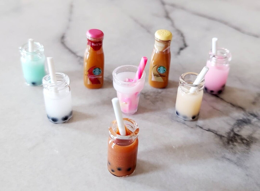 Miniature Dollhouse Boba Milk Tea Coffee Cream Drinks 1:12 Scale - Etsy