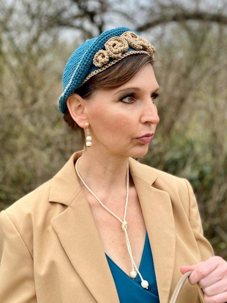 Crochet Pattern Half Hat LADY EDITH Scull Cap 1920s 1930s - Etsy UK