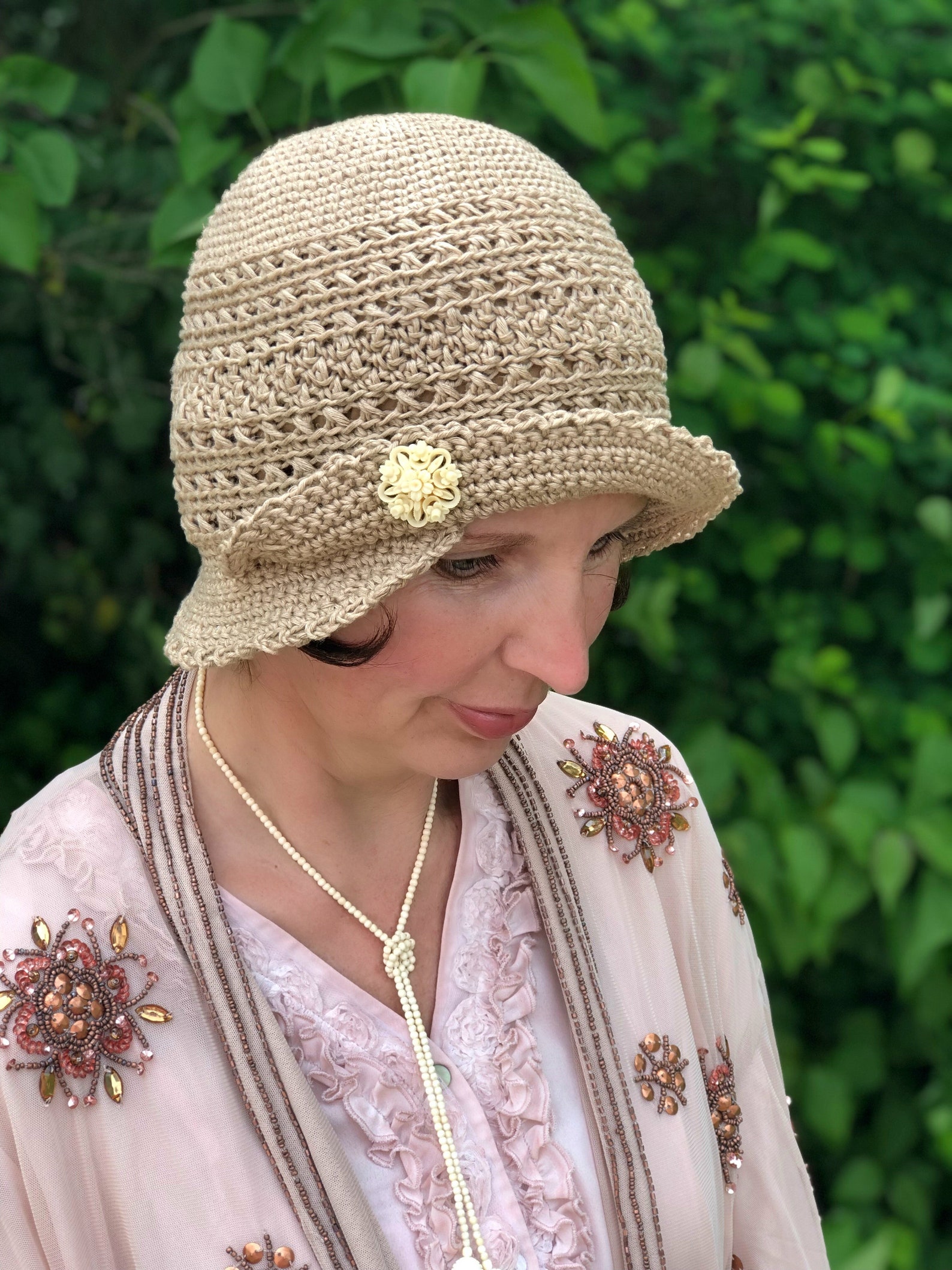 Crochet Cloche Hat Pattern ANNA Downton Abbey Style 1920s - Etsy