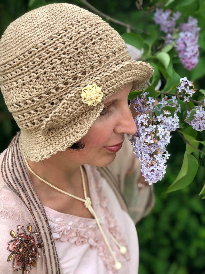 Crochet Cloche Hat Pattern ANNA Downton Abbey Style 1920s - Etsy