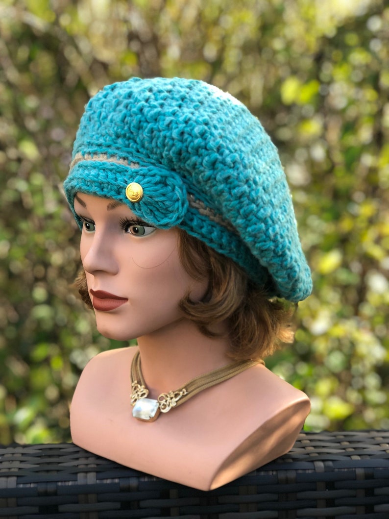 Crochet Pattern Tam O Shanter Hat PHRYNE FISHER All Sizes - Etsy