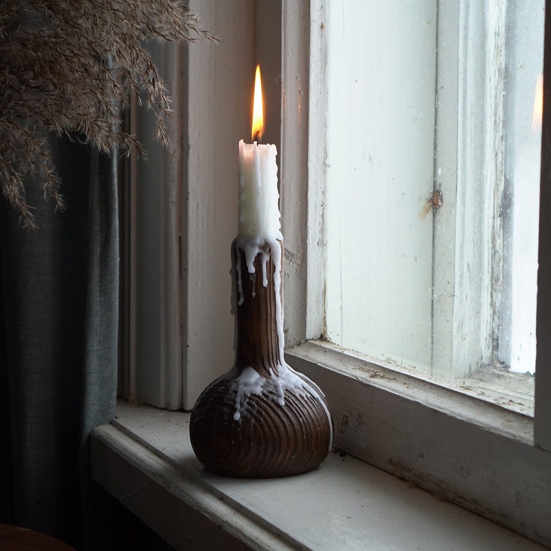 Rustic Candle Holder - Etsy