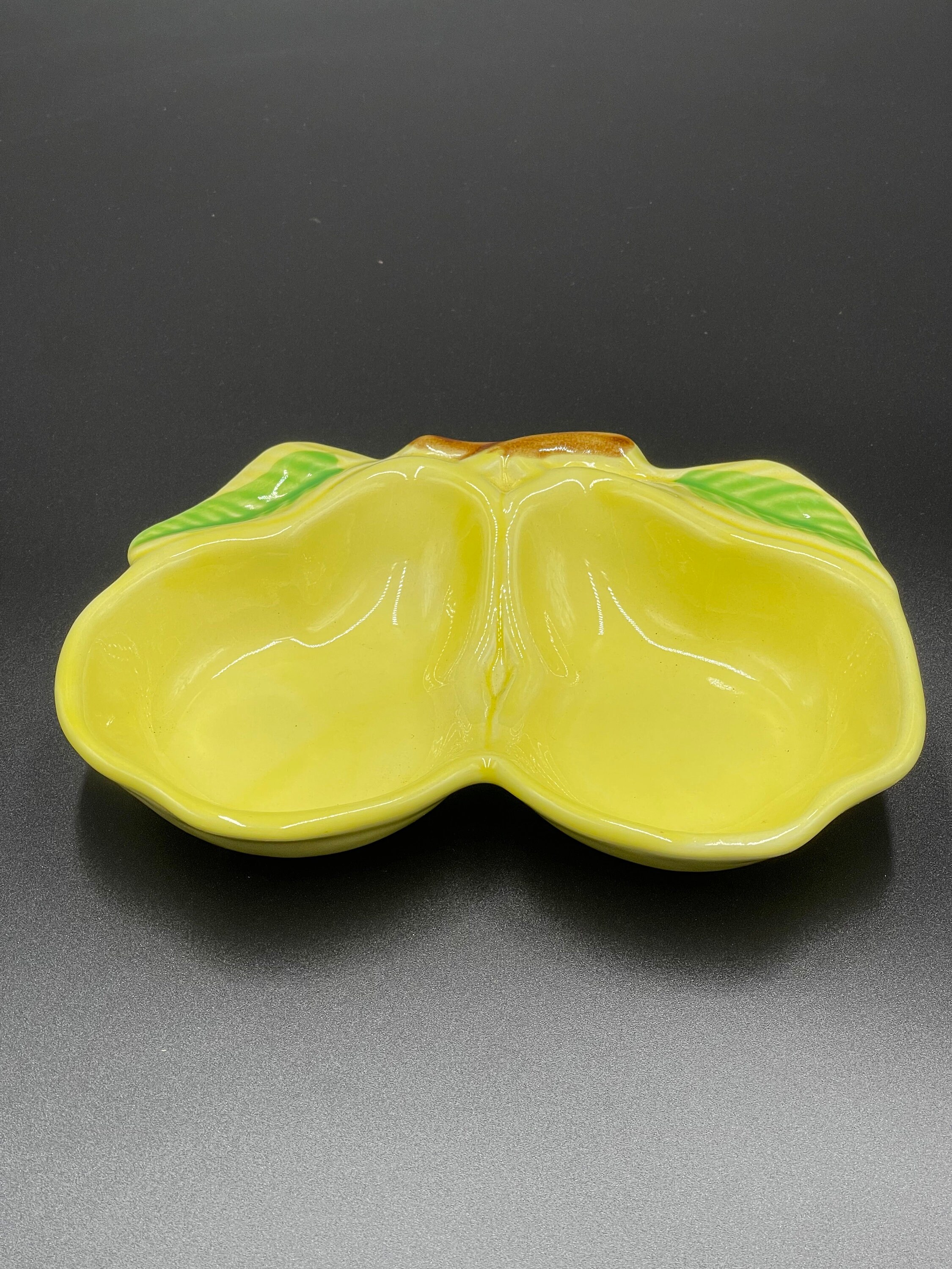 Vintage Belmar California Pottery USA Yellow Pear & Leaf Serving Dish ...
