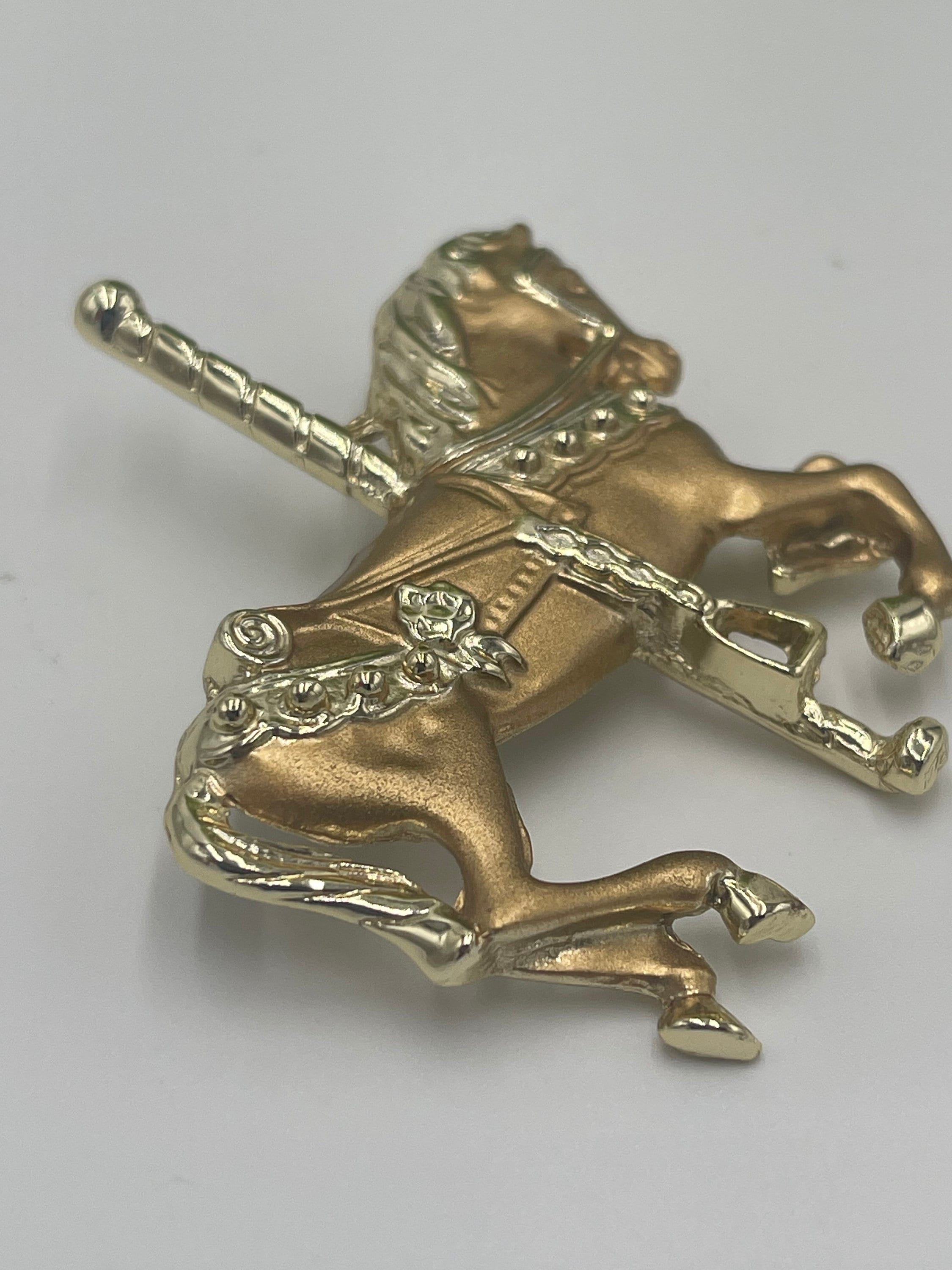 Gold Carousel Pin - Etsy