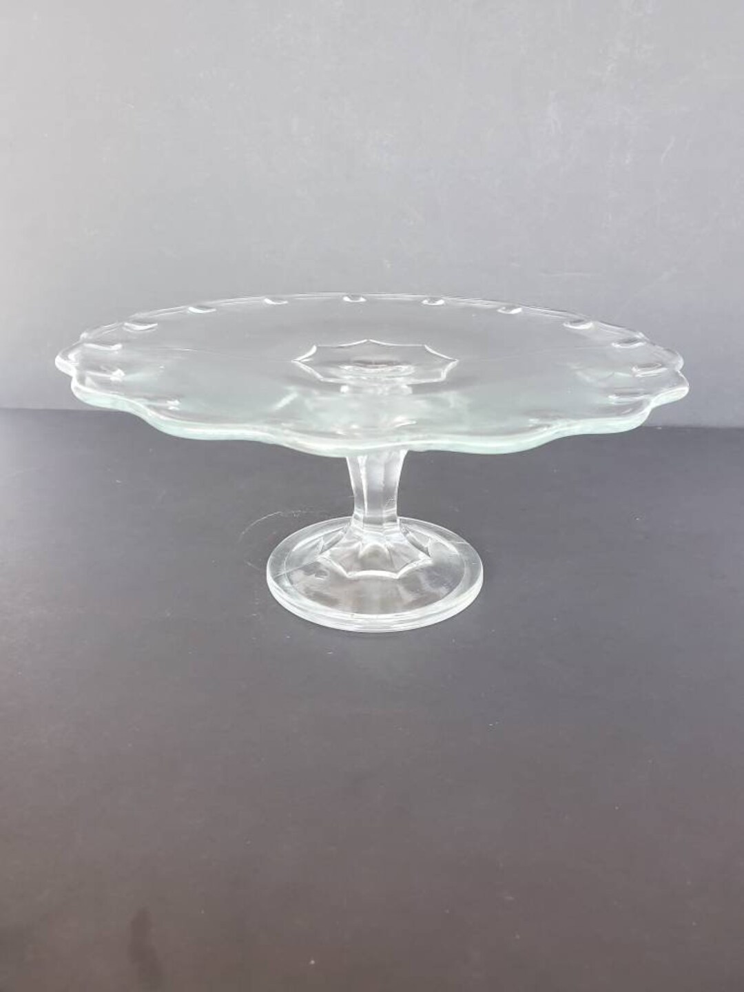 Indiana Glass Clear Teardrop 10" Cake Stand - Etsy