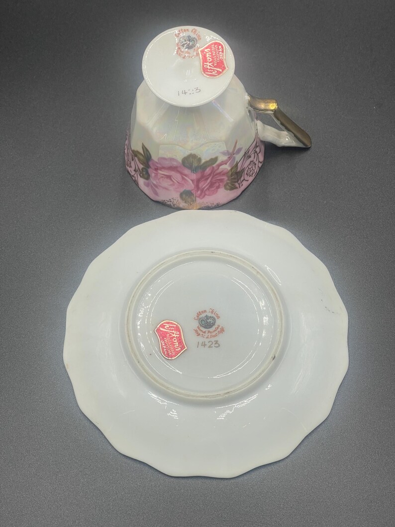 Lefton Fine China Rose Pattern Demitese Tea Cup and Saucer - Etsy