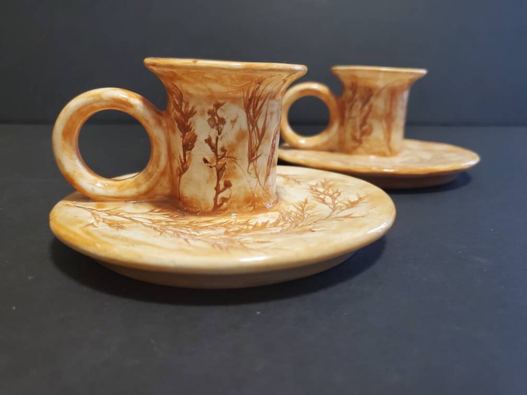 Vintage 1960's Marie Devlin Art Pottery Chamber Candle Holders - Etsy