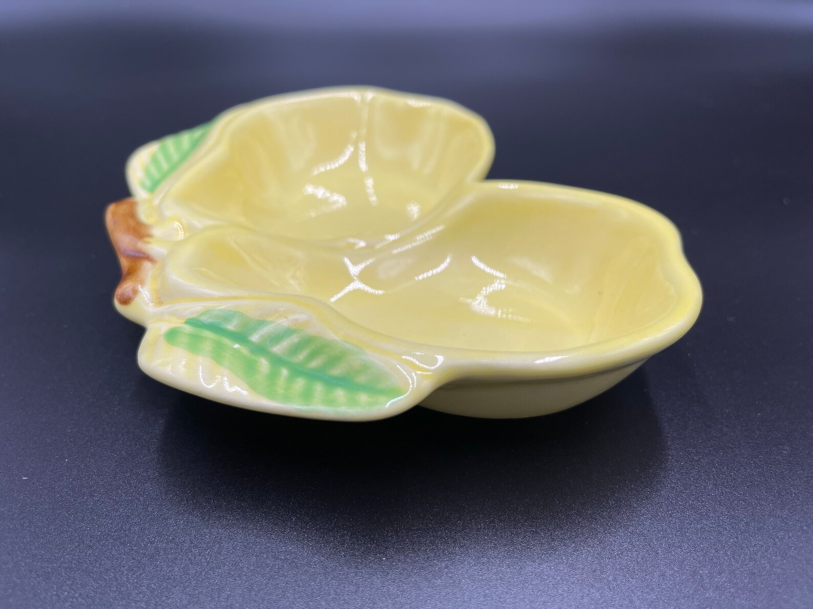 Vintage Belmar California Pottery USA Yellow Pear & Leaf Serving Dish ...