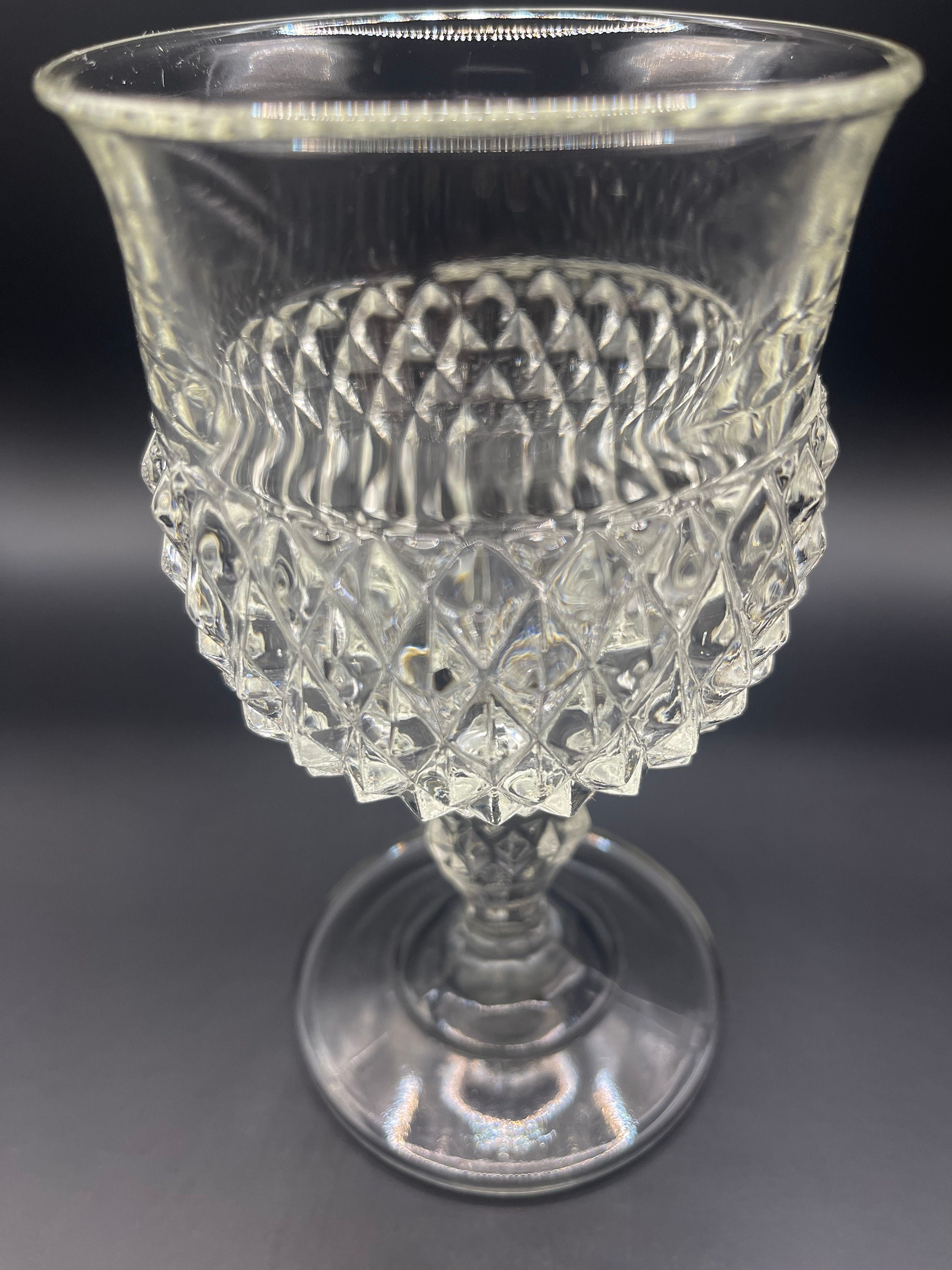 Indiana Glass Diamond Point Pattern Glassware - Etsy