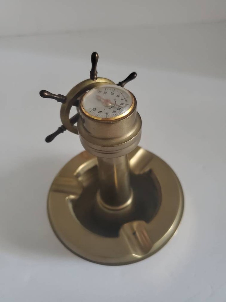 Solid Brass Nautical Ashtray With Compass - Etsy