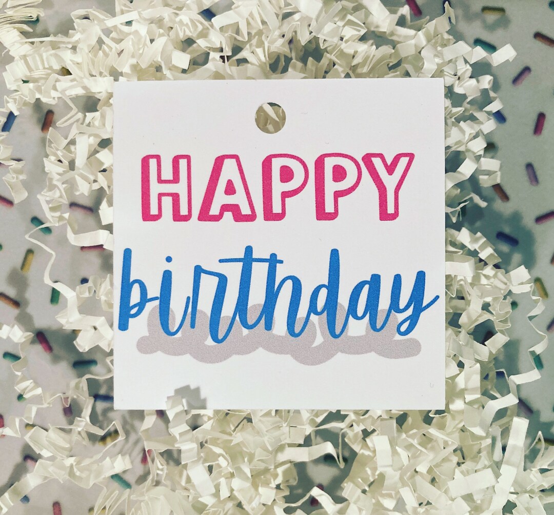 Happy Birthday Gift Tag - Etsy