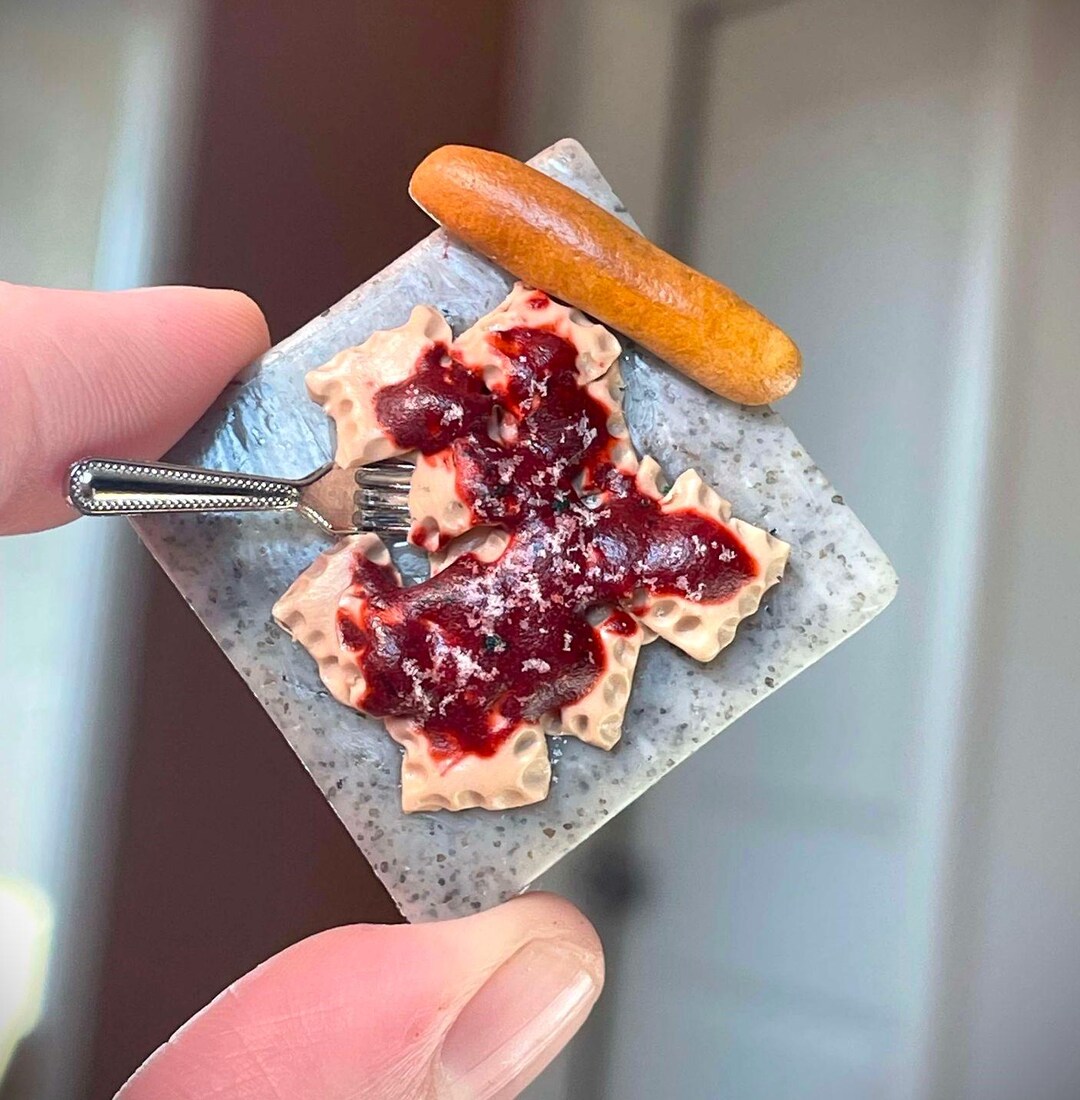 Miniature Pasta Dinner Magnet - Etsy