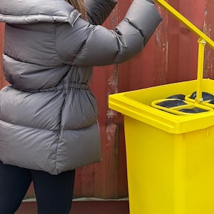 Steel Manual Trash Compactor – Metal Waste Press – Powder Coated ...