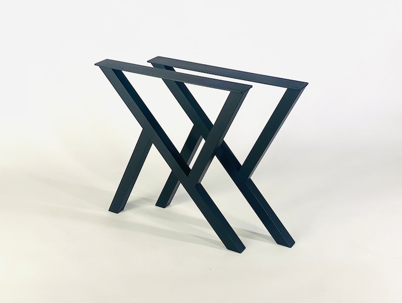 Square Metal Table Legs – Powder Coated Steel Dining Base – Epoxy River ...