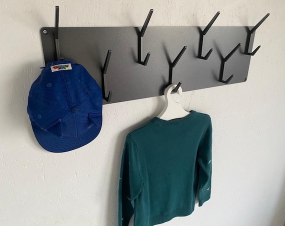 INDUSTRIAL STYLE Steel Coat & Hat Rack Covered With Powder | Etsy