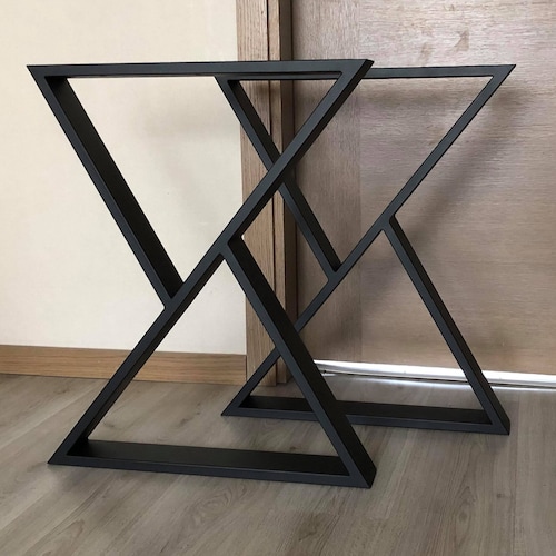 Metal H-block Table Legs Set of 2 Modern Industrial Legs - Etsy