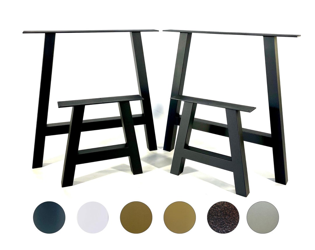 Powder Coated Metal Table Legs, Heavy Duty Steel Table Base, Study ...