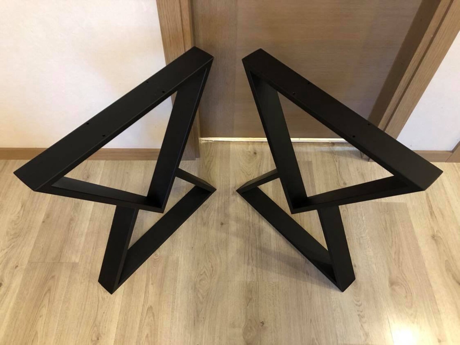 SET of 2 DIAMOND SHAPE Table Legs Industrial Style Table - Etsy