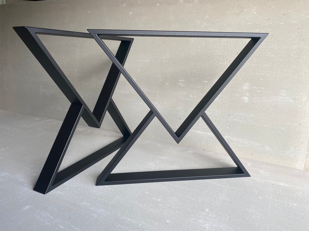 SET of 2 DIAMOND SHAPE Table Legs,industrial Table Legs,steel Table ...