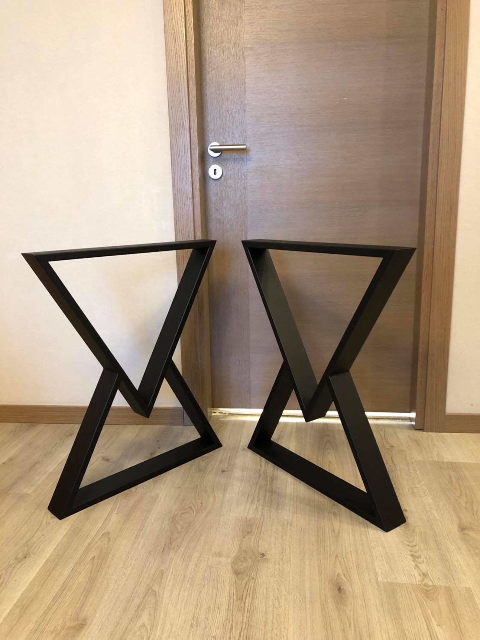 SET of 2 DIAMOND SHAPE Table Legs Industrial Style Table - Etsy