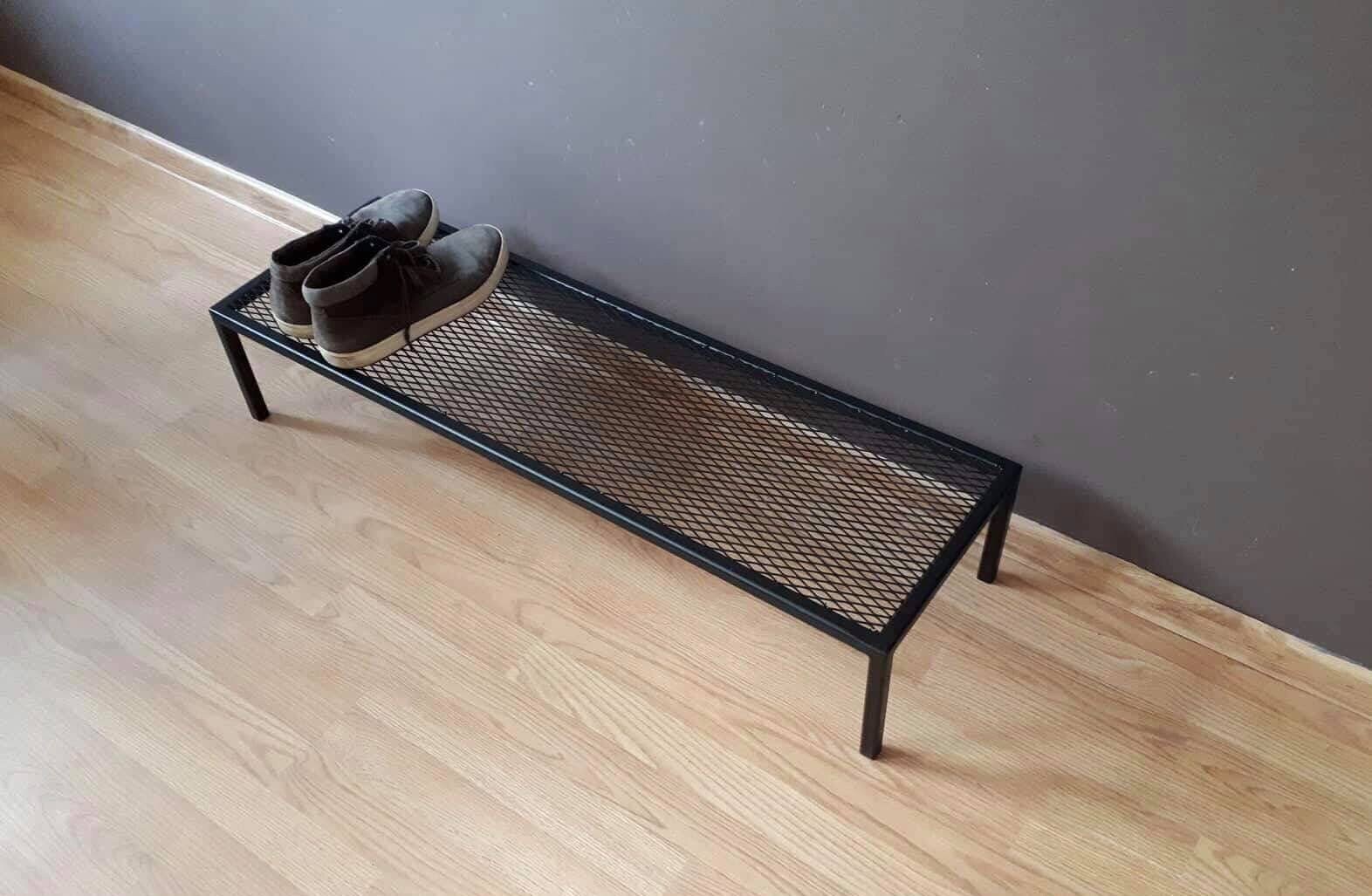 Industrial Style STEEL SHOE RACK - Etsy UK