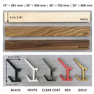 Black Metal Sliding Hooks Industrial Wall Mount Entryway, Hanging ...